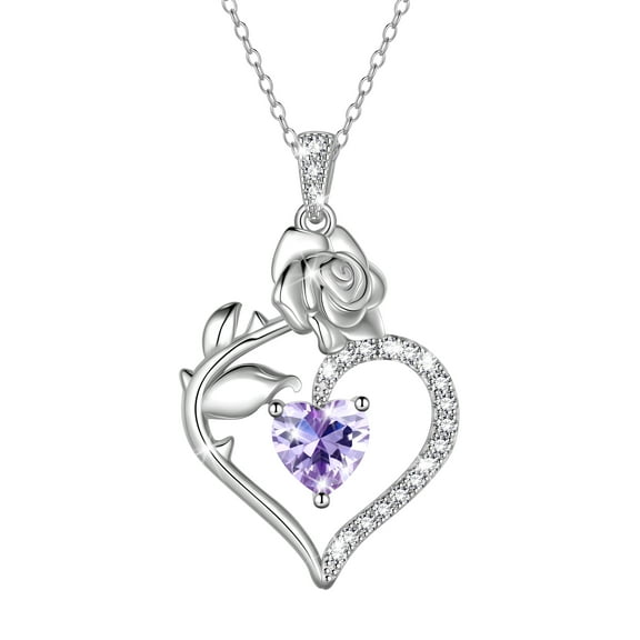 SOULMEET Birthstone Frog Necklace for Women 925 Sterling Silver Crystal ...