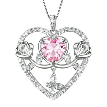 ChicSilver Sterling Silver Initial 'K' Necklace, Cubic Zirconia Pendant, Hypoallergenic Jewelry ...