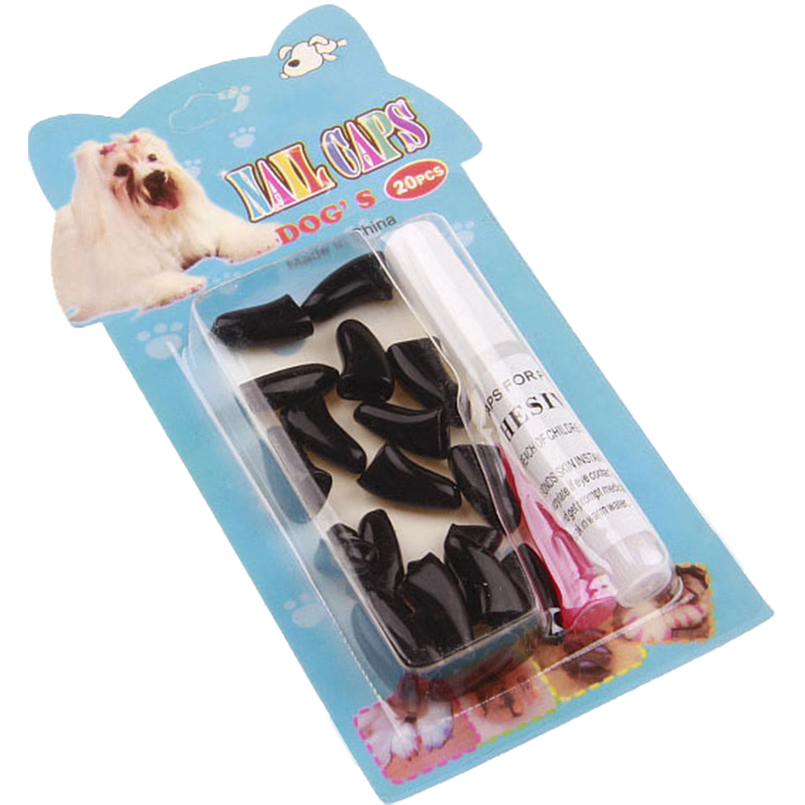 Beauty 20Pcs Pet Dog Cat Scratch Soft Silicone Nail Caps Protective ...