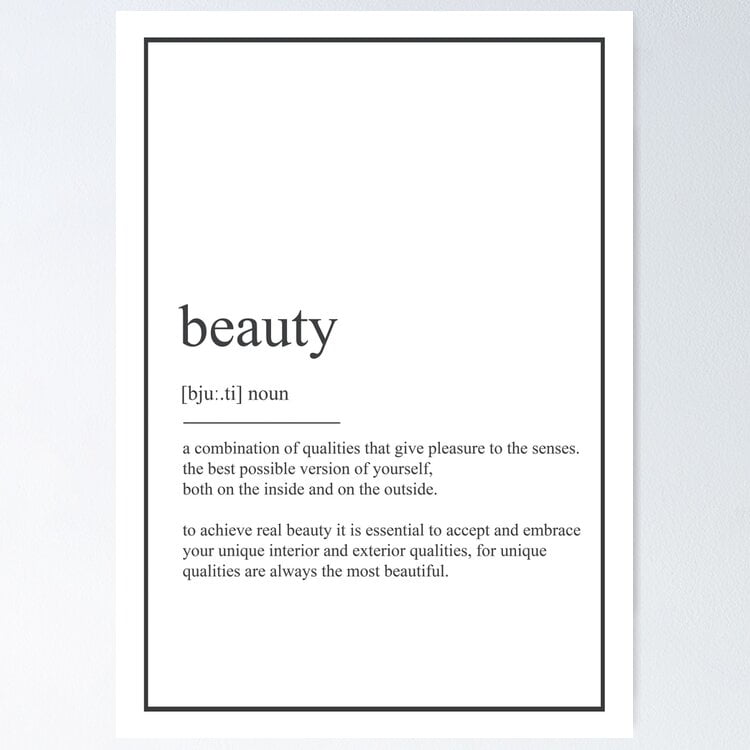 Beauty 546 Watercolor Map Yoga Quote Definition De Poster- Unframed ...