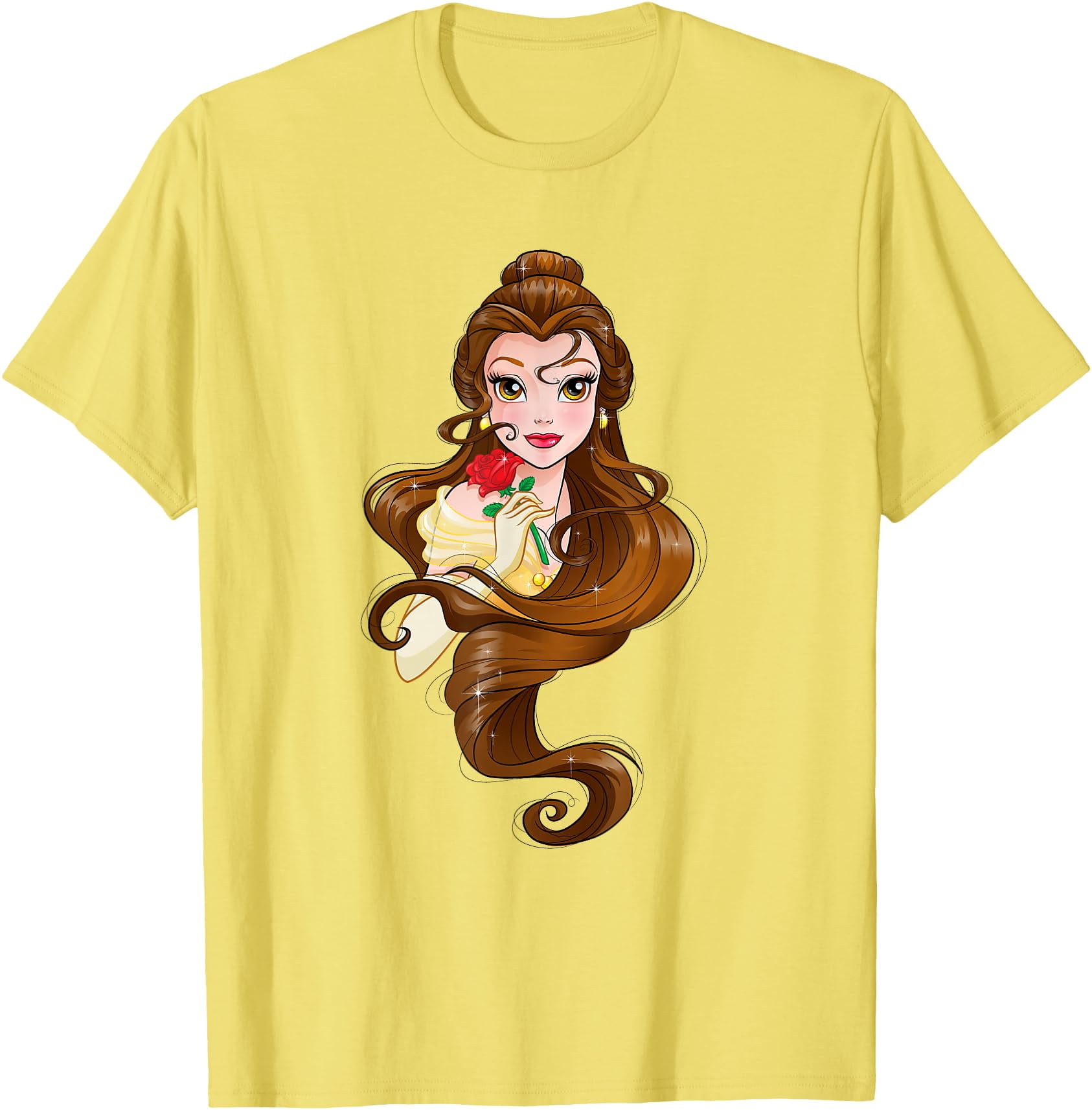 Beauty And The Beast Belle Portrait DTG Print Unisex T-Shirt,Cornsilk ...