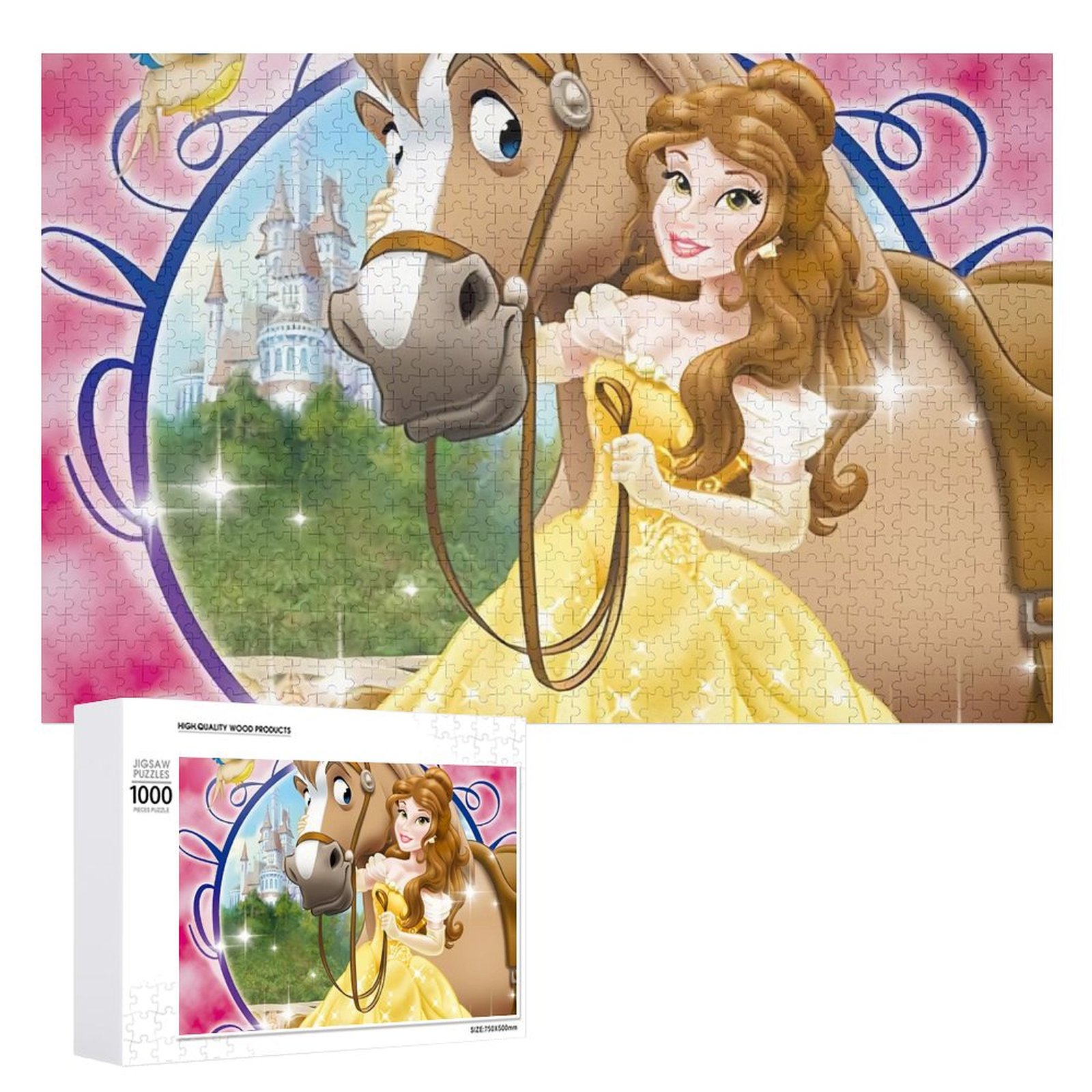Beauty And The Beast Belle Puzzles- 1000 Piece Jigsaw Puzzle for Adults Challenging Puzzle ...