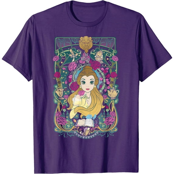 Beauty And The Beast Belle Surrounded Graphic DTG Print Unisex T-Shirt ...