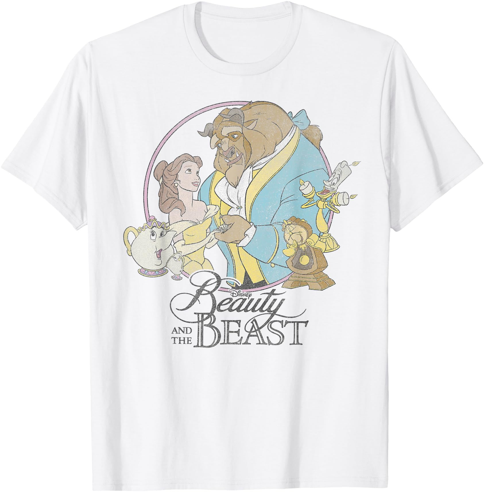 Beauty And The Beast Classic Group Shot T-Shirt,Military Green Color ...