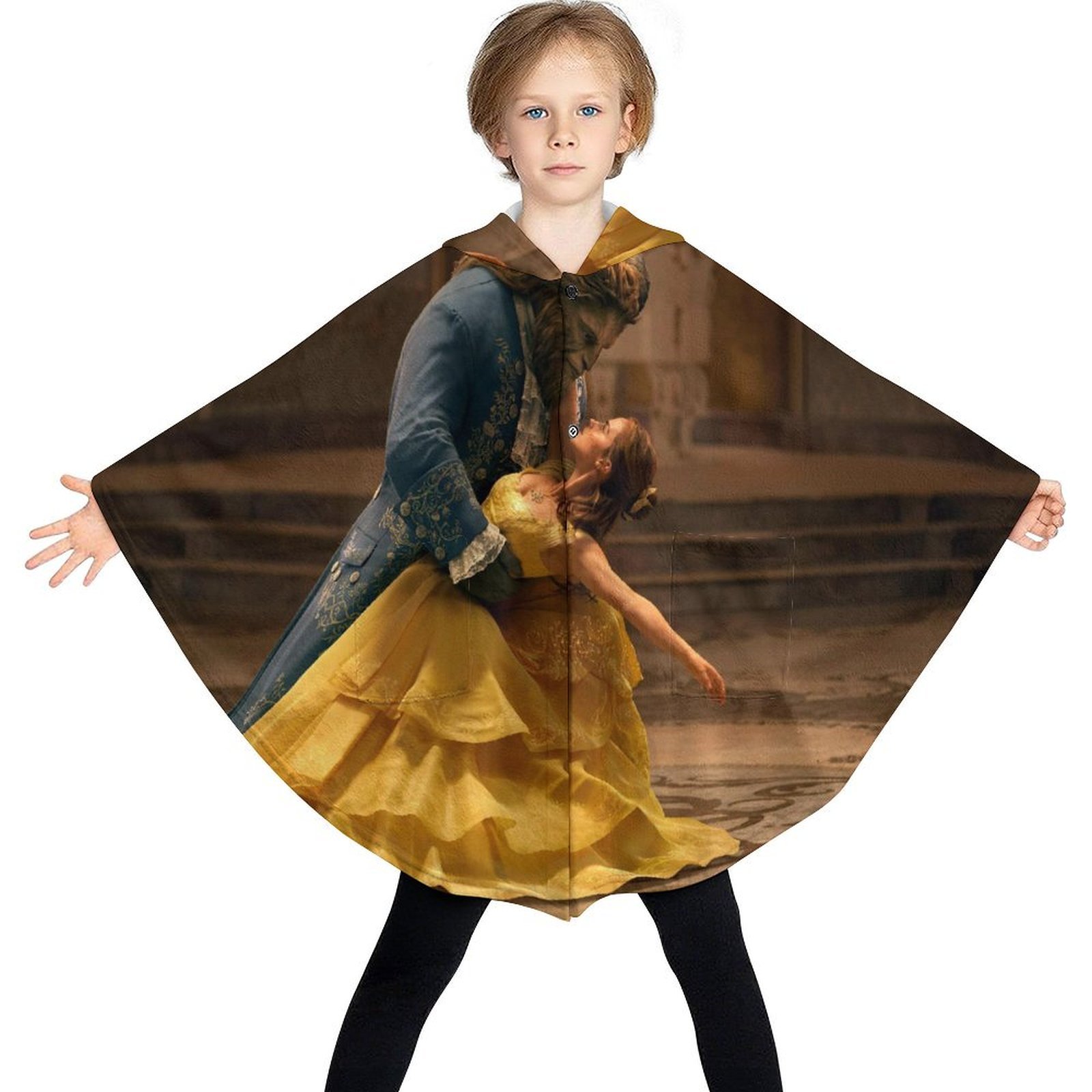 Beauty And The Beast Kids Flannel Wearable Blanket, Warm Shawl Blanket ...