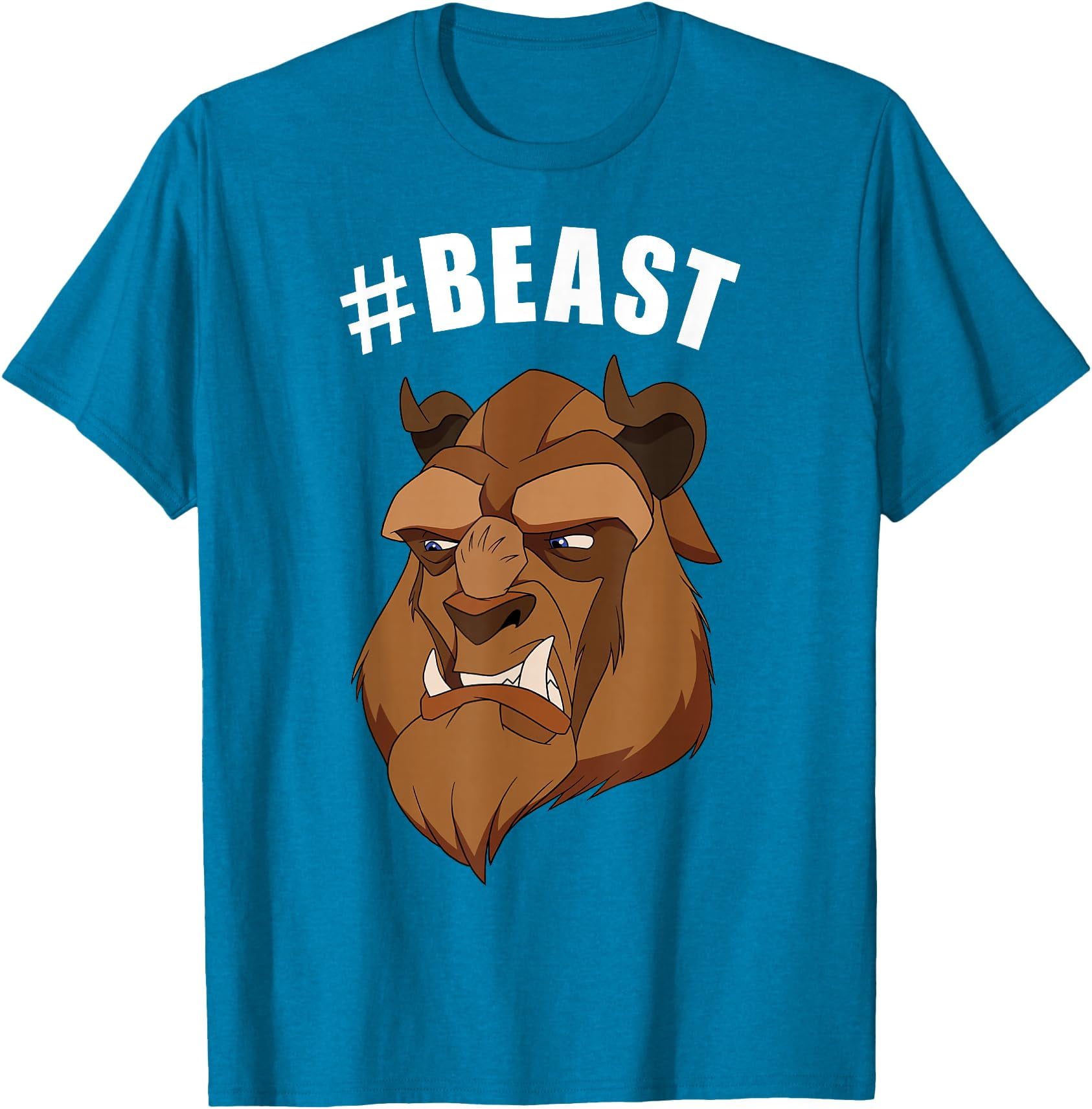 Beauty And The Beast Portrait DTG Print Unisex T-Shirt,Sapphire Color ...