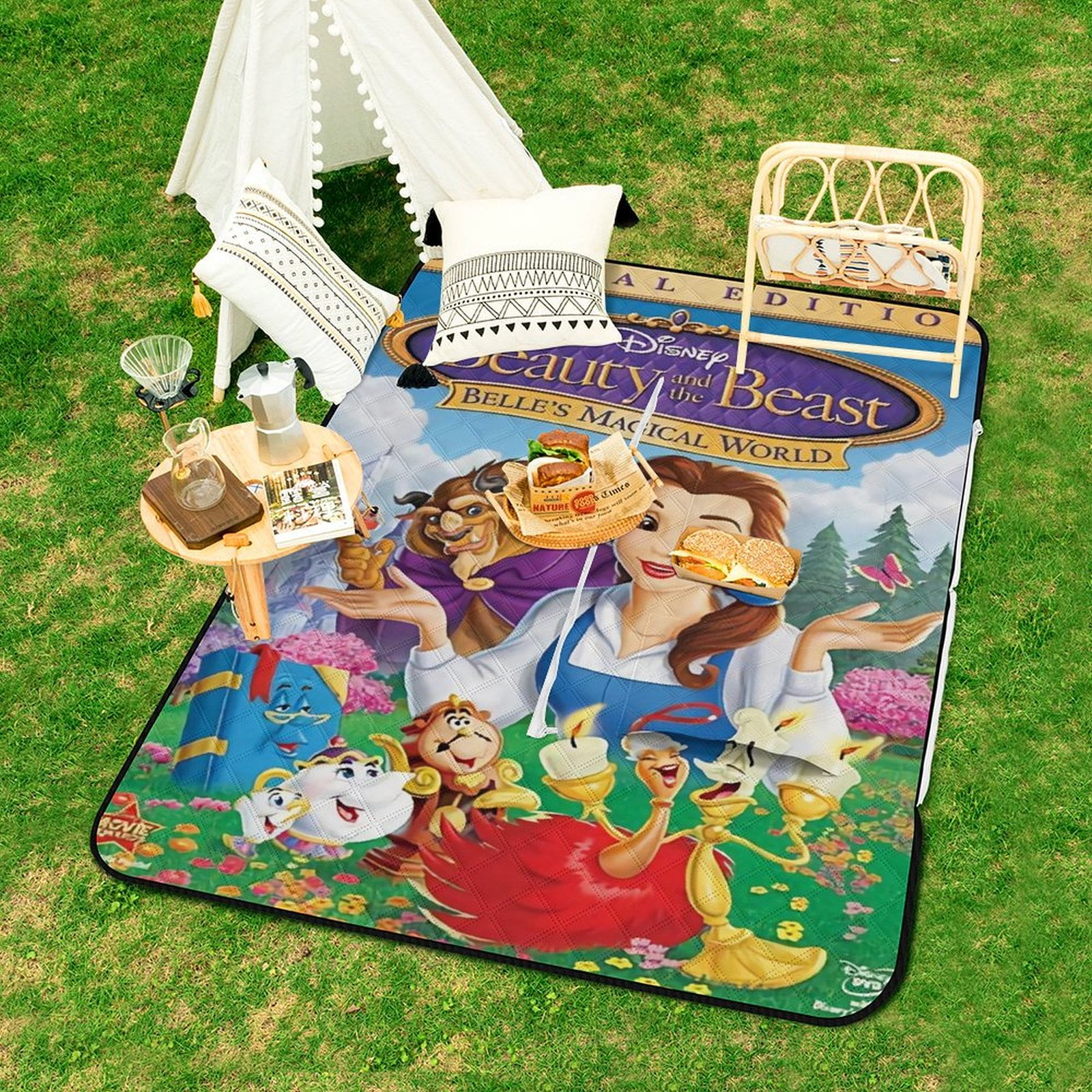 Beauty And The Beast Belle Classic Poster Extra Large Picnic Outdoor ...