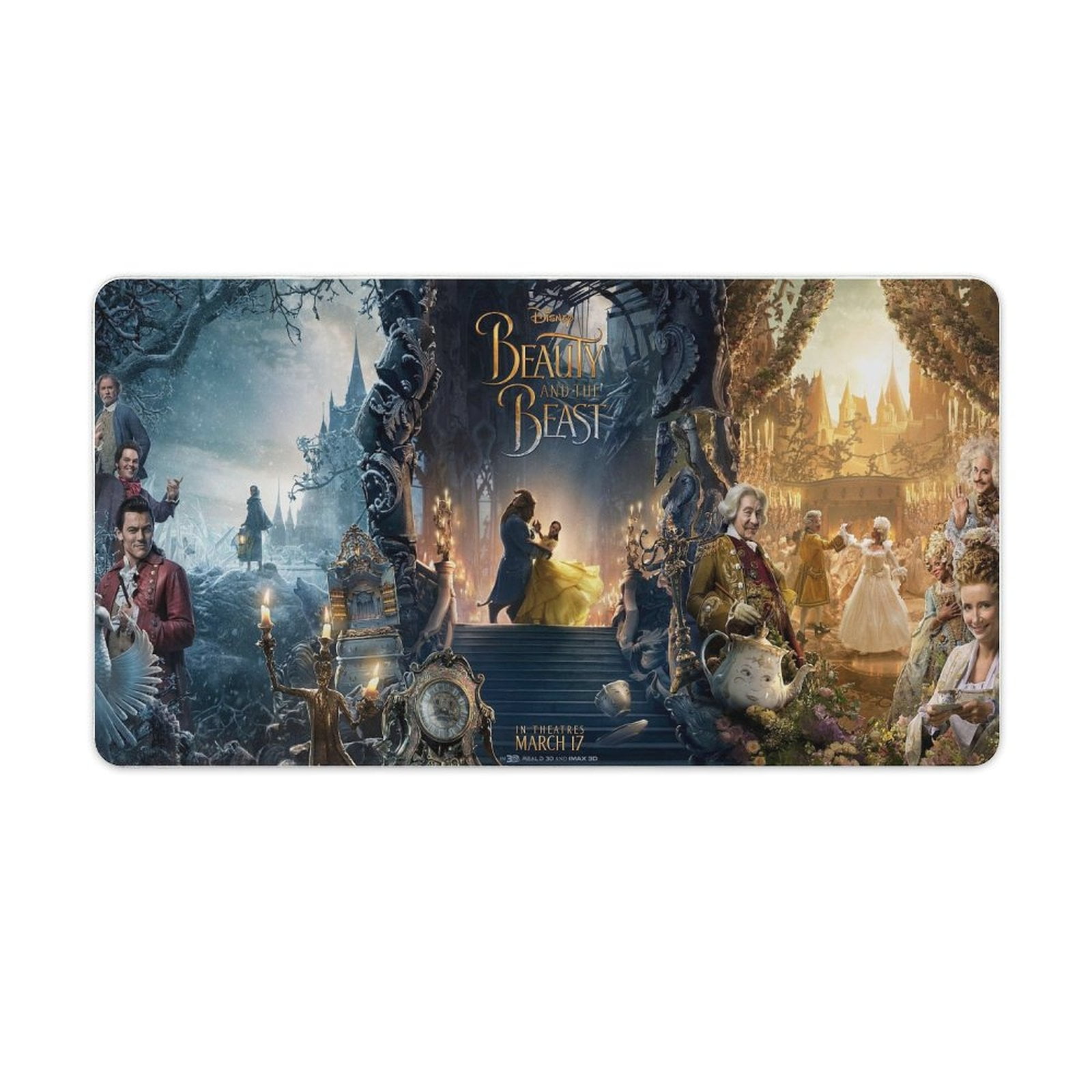 Beauty And The Beast Desk Pad Mouse Pad, Large Gaming Mouse Mat with ...