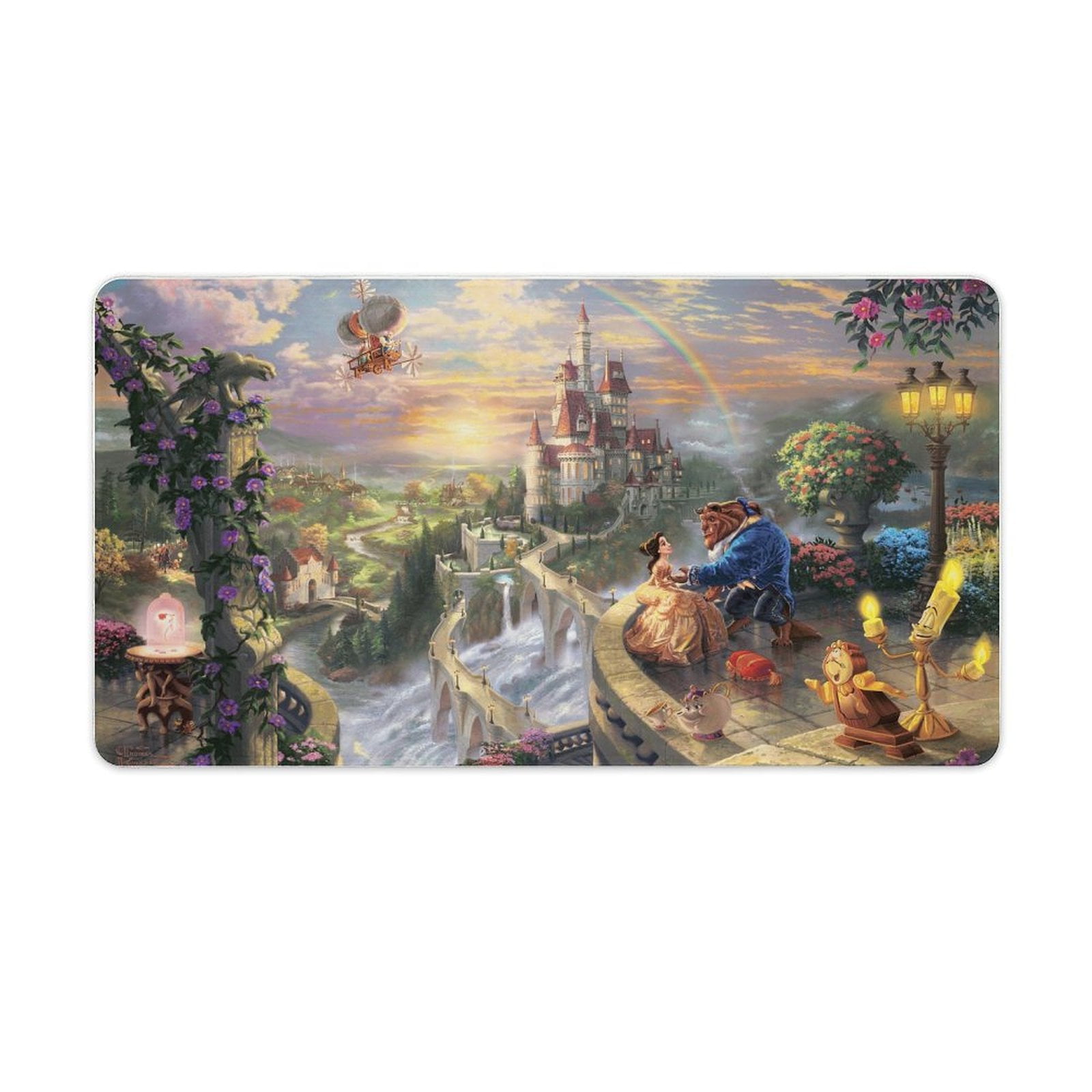 Beauty And The Beast Desk Pad Mouse Pad, Large Gaming Mouse Mat with ...