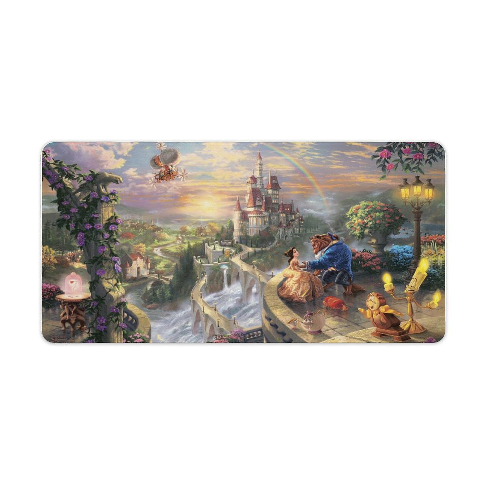Beauty And The Beast Desk Pad Mouse Pad, Large Gaming Mouse Mat with ...