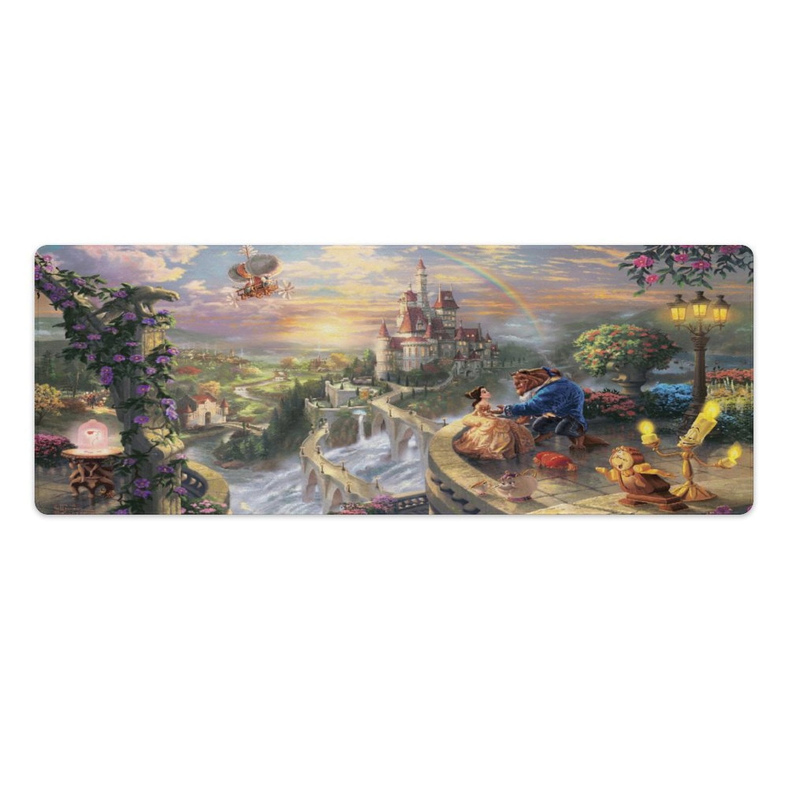 Beauty And The Beast Desk Pad Mouse Pad, Large Gaming Mouse Mat with ...