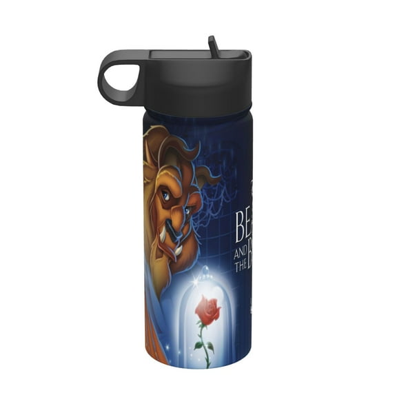 Beauty and Beast Kids Insulated Water Bottle With Straw - 18 Oz ...