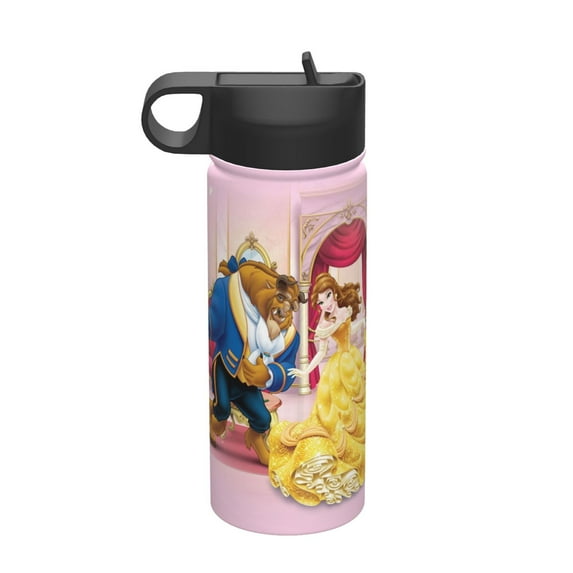 Beauty and Beast Kids Insulated Water Bottle With Straw - 18 Oz ...