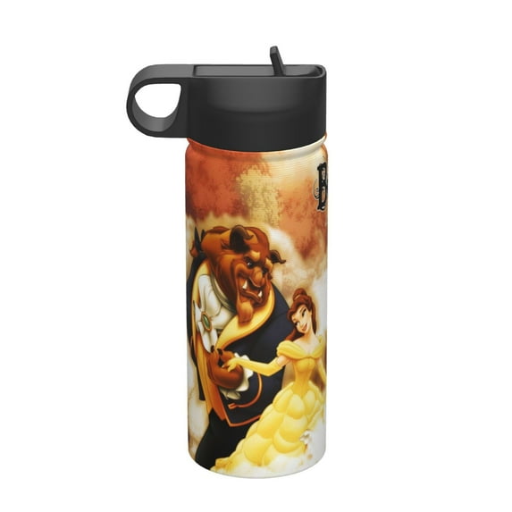 Beauty and Beast Kids Insulated Water Bottle With Straw - 18 Oz ...