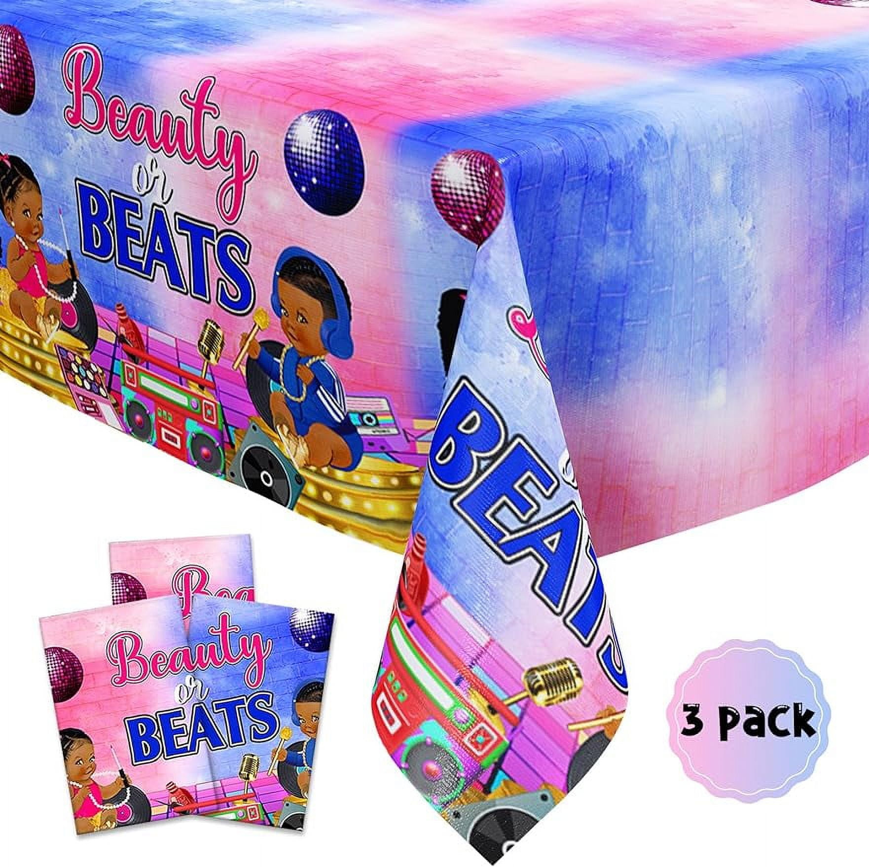 Beauty or Beats Gender Reveal Decorations - Hip Hop Gender Reveal Table ...