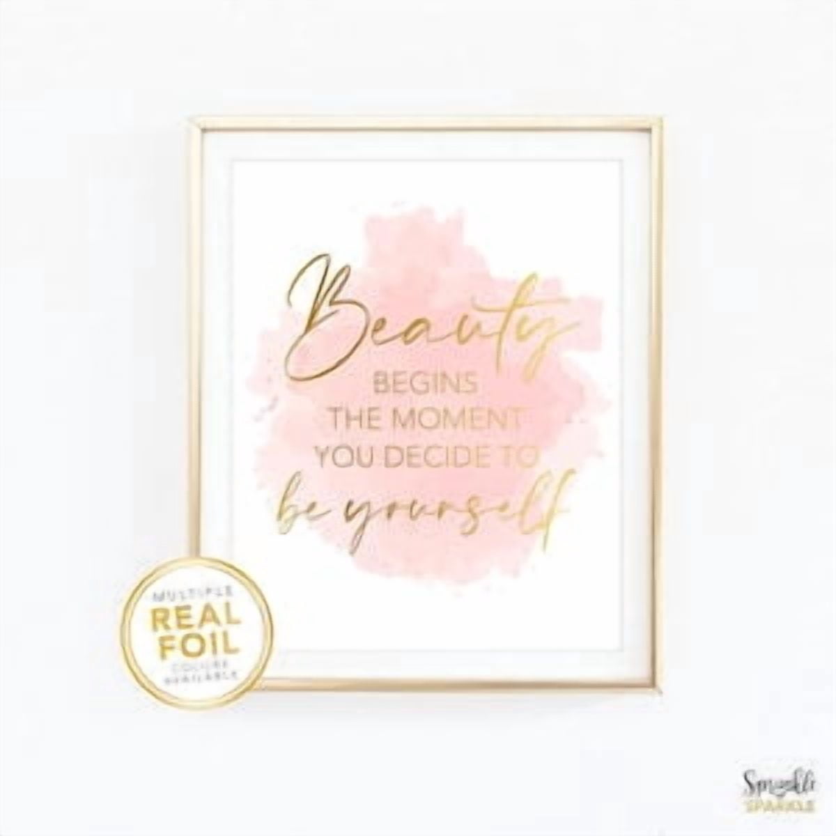 Beauty Begins When You Decide Poster, Poster Home Decor , Poster Print ...