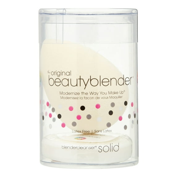 Beauty Blender Makeup Sponge with Mini Cleaner, White - Walmart.com