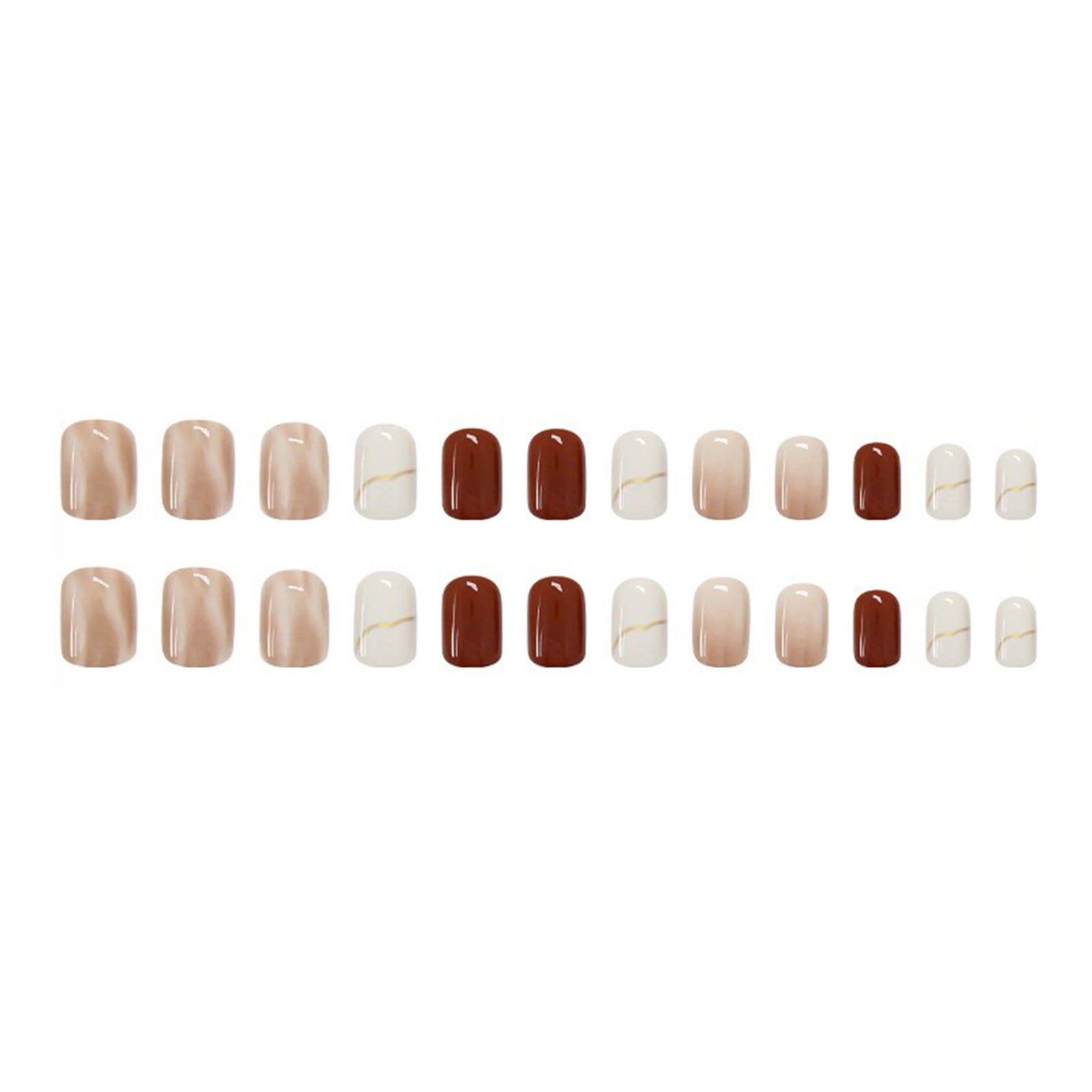 Beauty Clearance Under $5 Short And Medium Press On Nails 24 Tablets Of ...