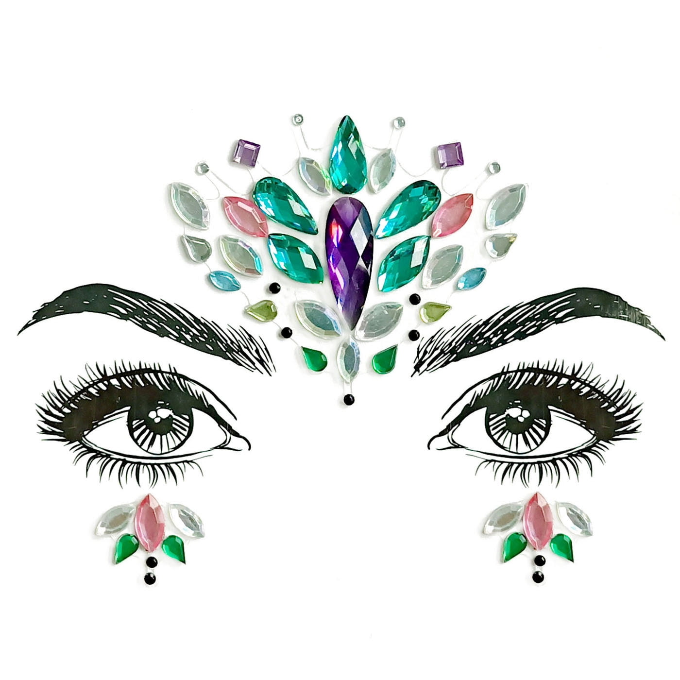 Beauty Clearance Under $10 Acrylic Rhinestone Sticker Crystal Face ...