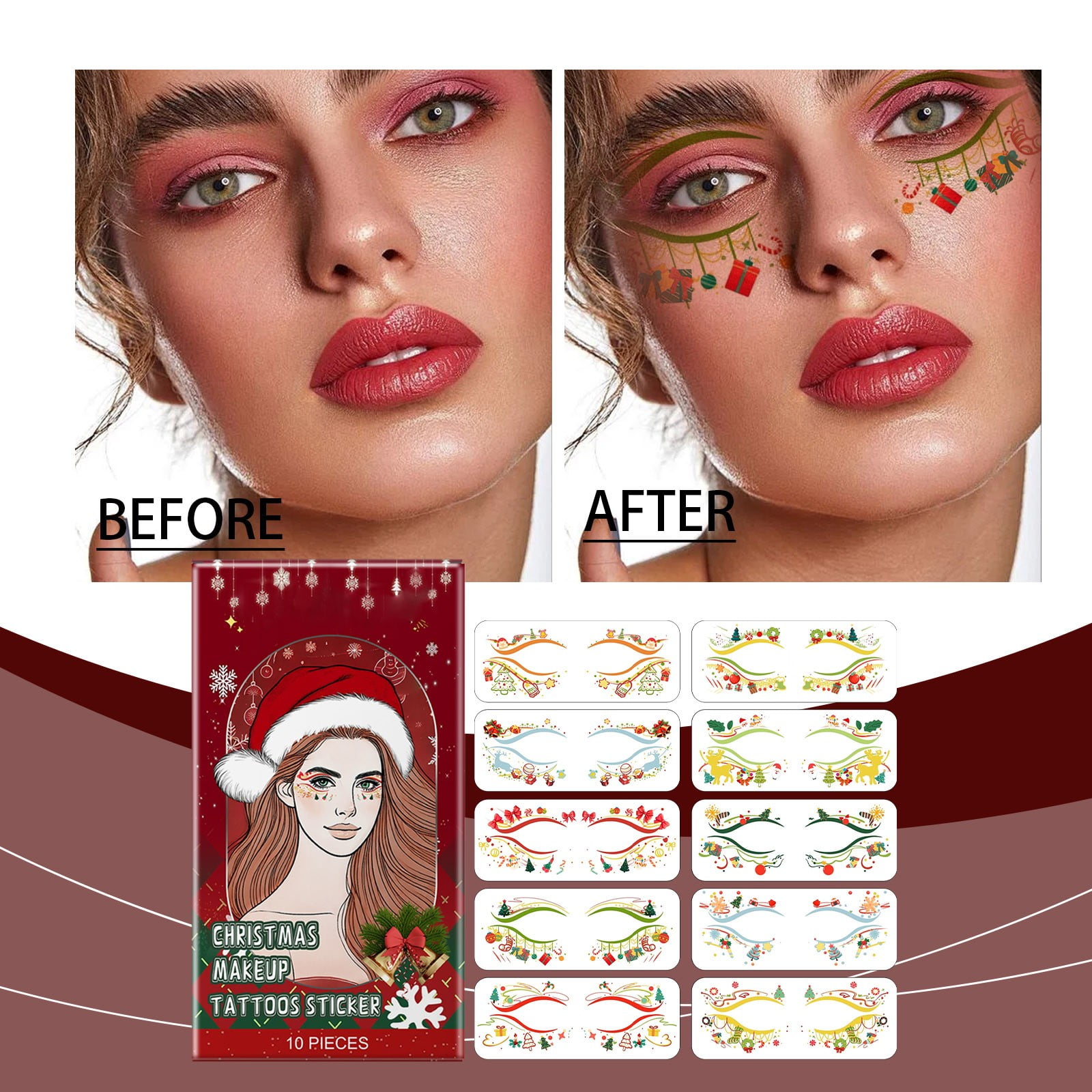 Beauty Clearance Under $10 Christmas Facial Stickers Showcase The ...