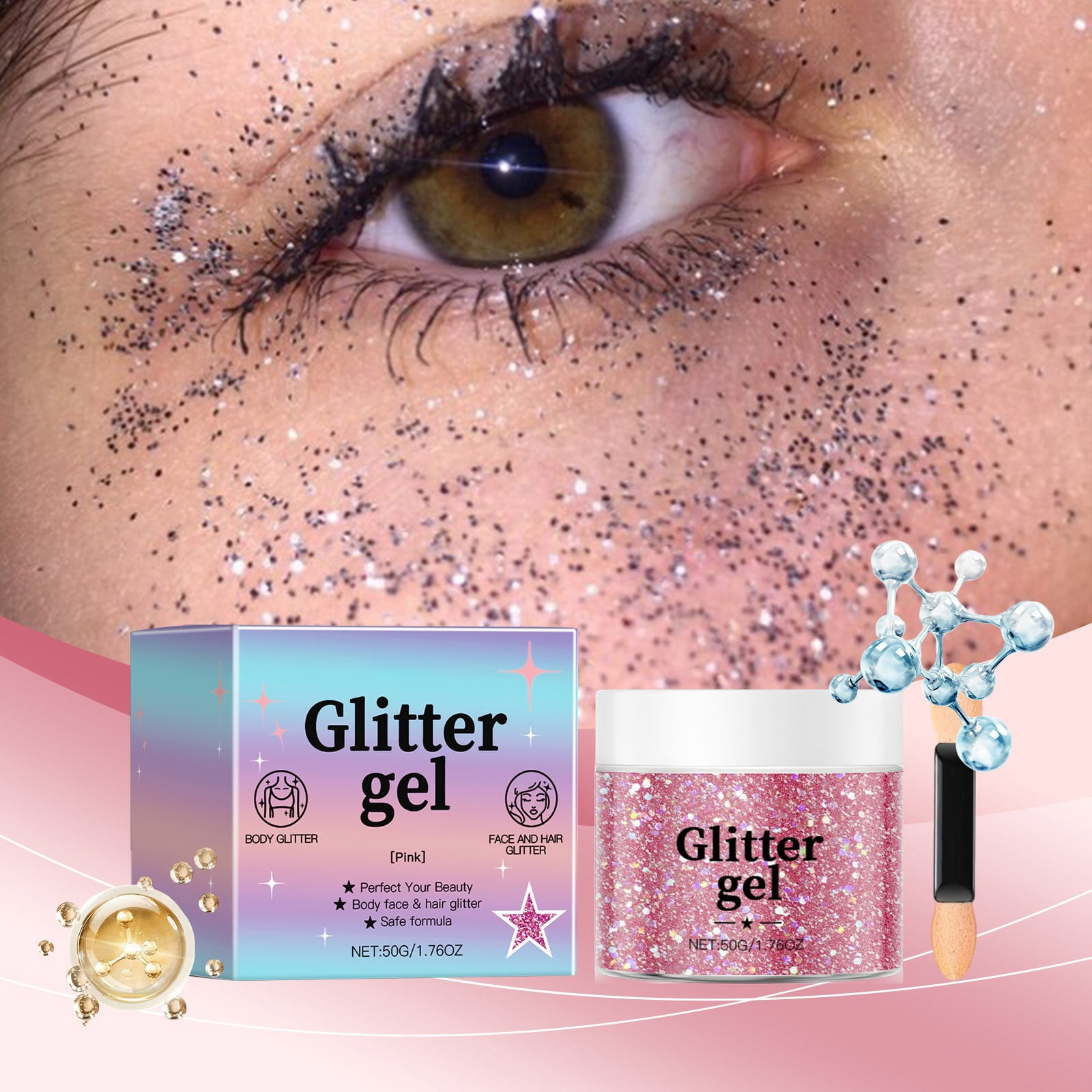 Beauty Clearance Under $10 Eye Glitter Gel Masquerade Party Brightens ...