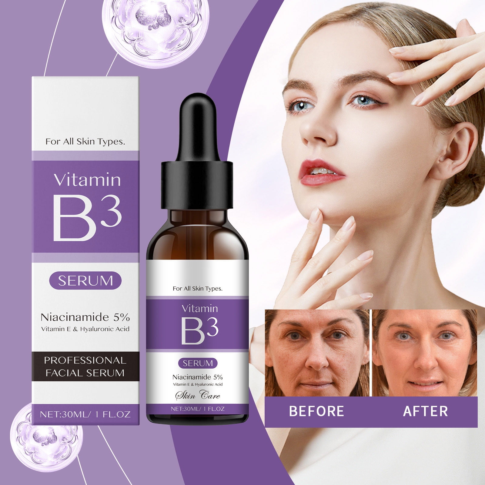 Beauty Clearance Under $10 Face Serum Niacinamides Vitamin E Hyaluronic ...