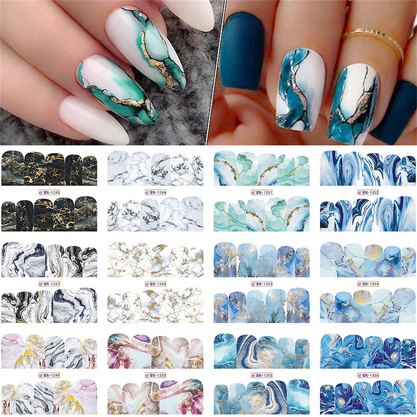 Beauty Clearance Under $10 Manicure Watermark Stickers Full Of Marbled ...