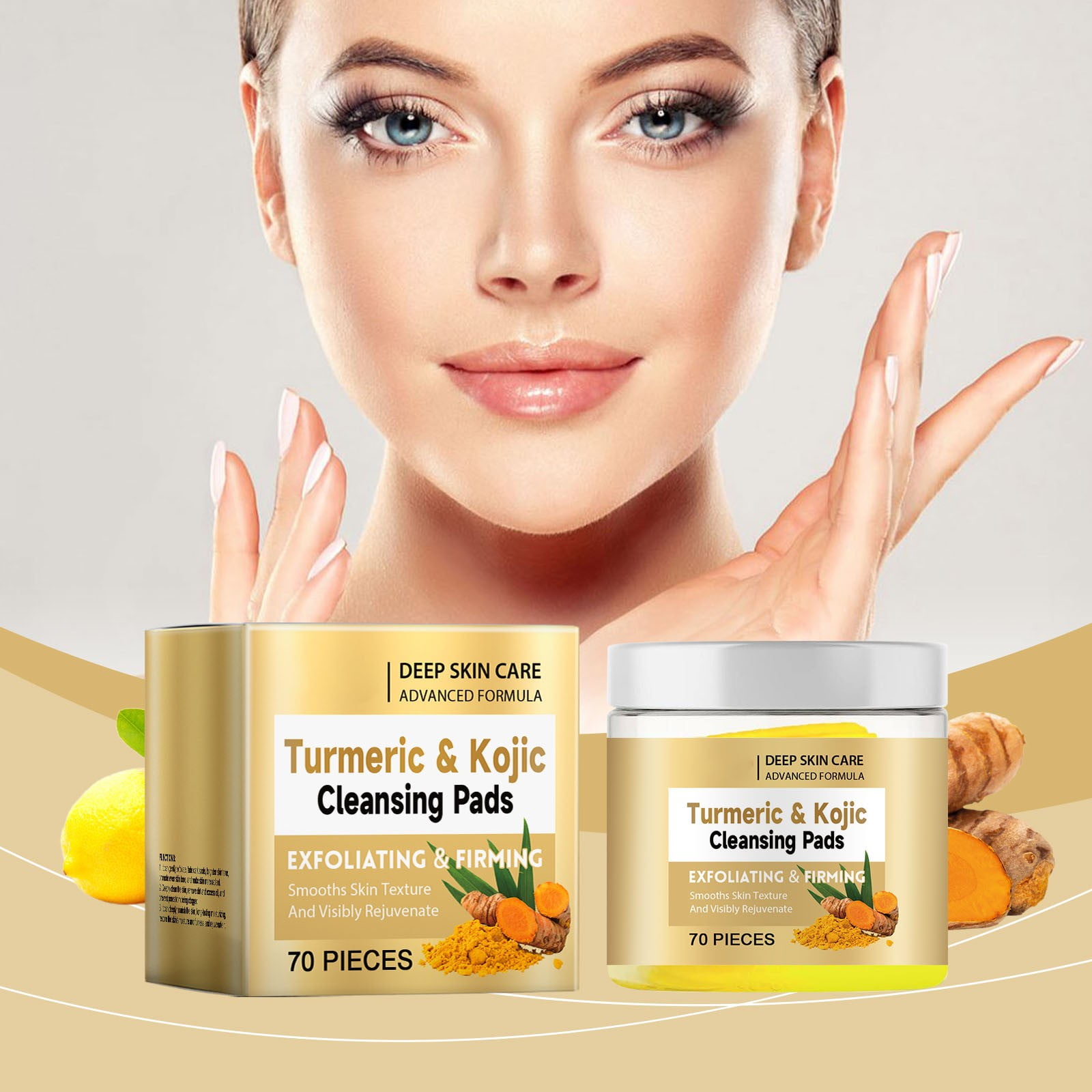 Beauty Clearance Under $10 Turmeric Exfoliating Pad Brightens Clean ...