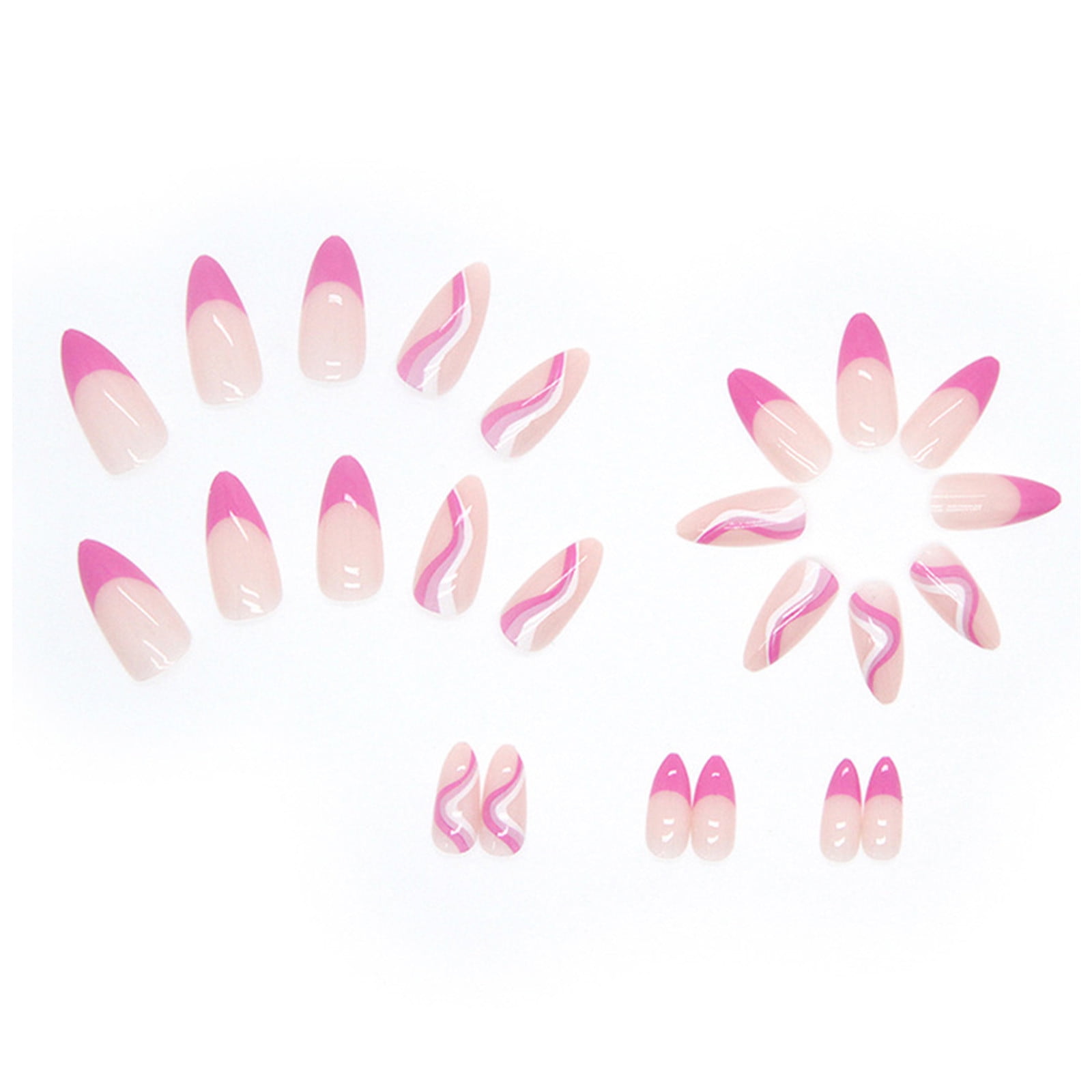 New Year Savings Under $5 Medium Length Press-On Nails, 24 Tablets Of ...