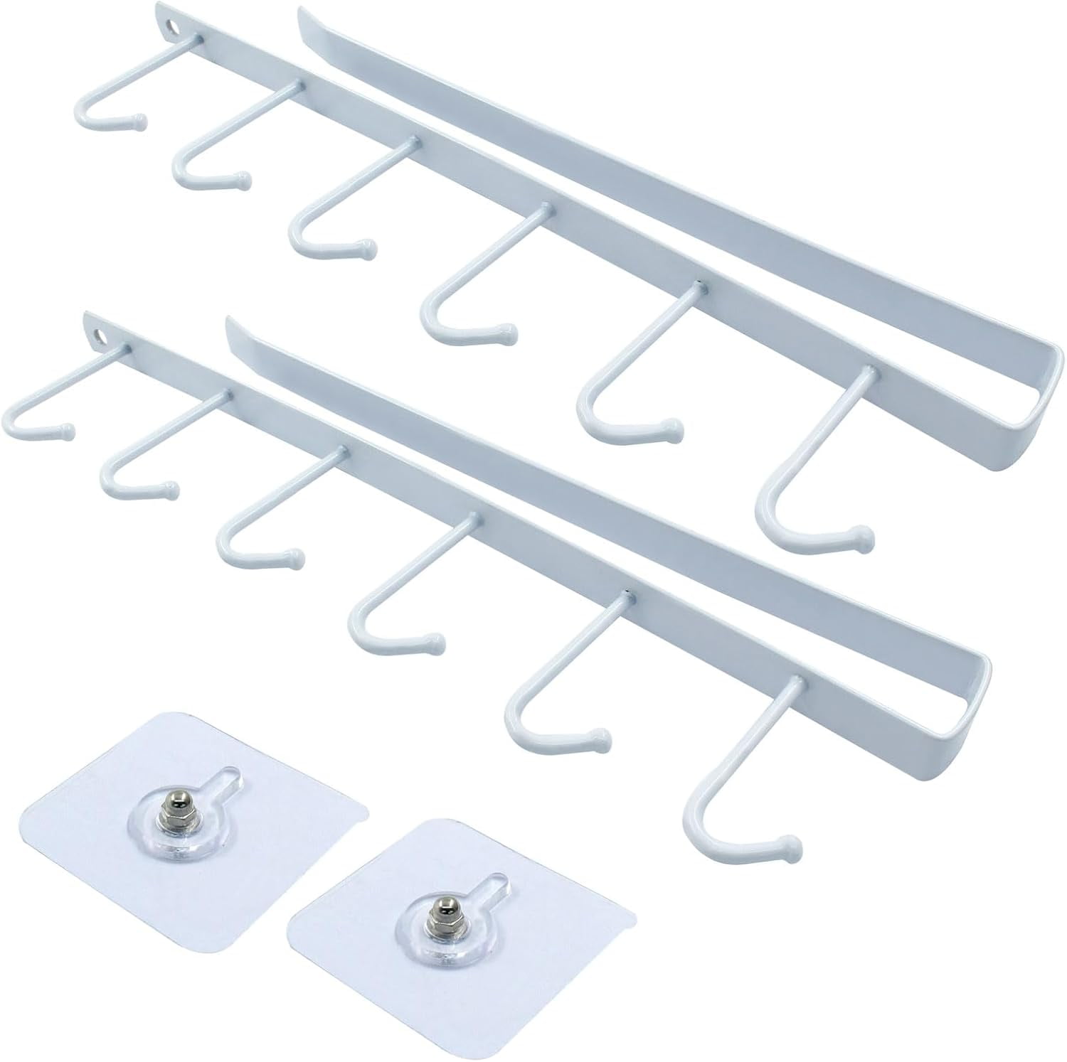 2 Pack Mug Holder Under Cabinet Coffee, Multi-Purpose Kitchen Hooks ...