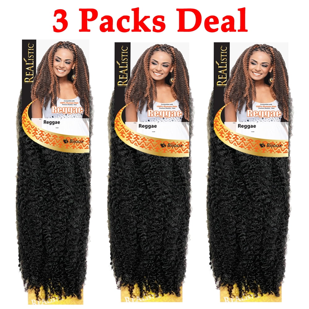 Beauty Elements Synthetic Hair Crochet Braid Afro Twist Reggae ( 3 ...