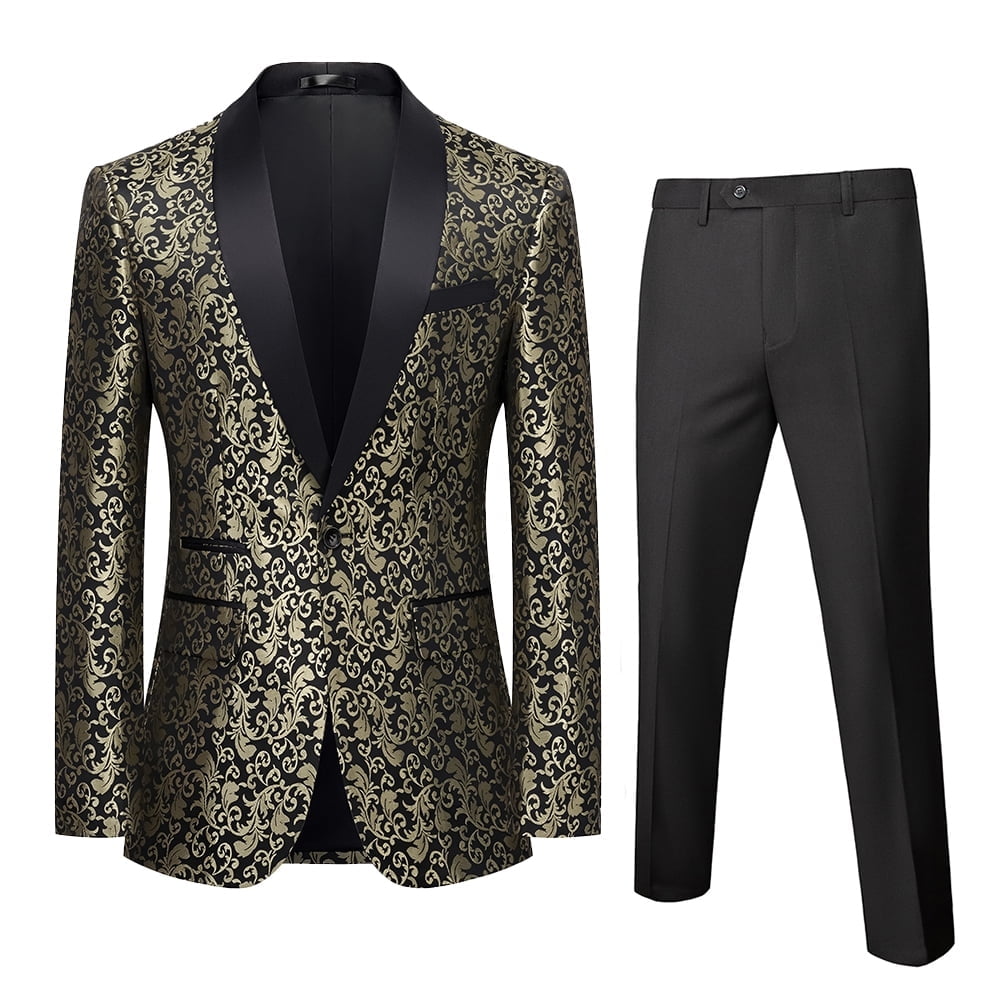 Beauty Emily Men Blazer Suit Jacket Pants Dinner Party Prom Wedding ...