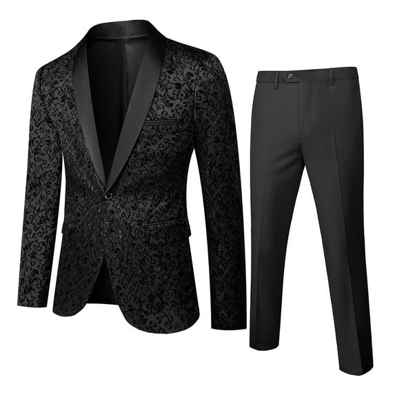 Beauty Emily Men's Stylish Tuxedo Blazer Suit Jacket & Pants for ...