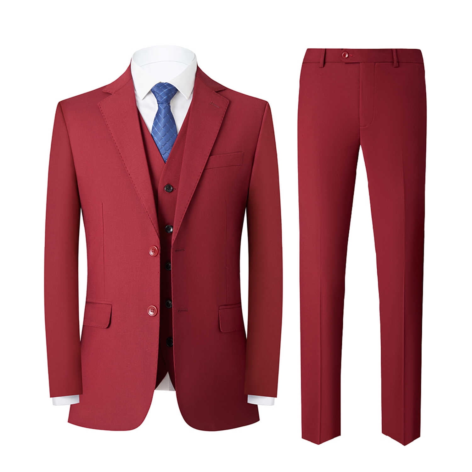 Beauty Emily Men Blazer Suit Jacket Pants Dinner Party Prom Wedding ...