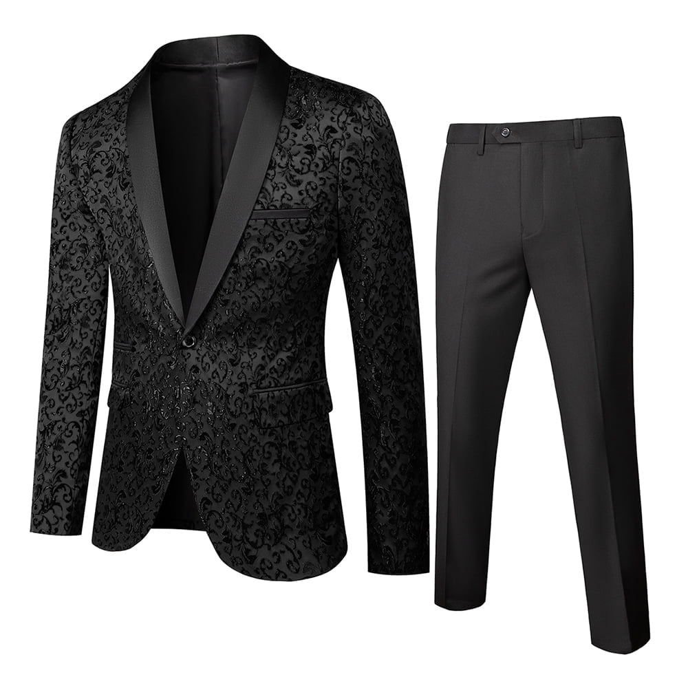 Beauty Emily Men Blazer Suit Jacket Pants Dinner Party Prom Wedding ...