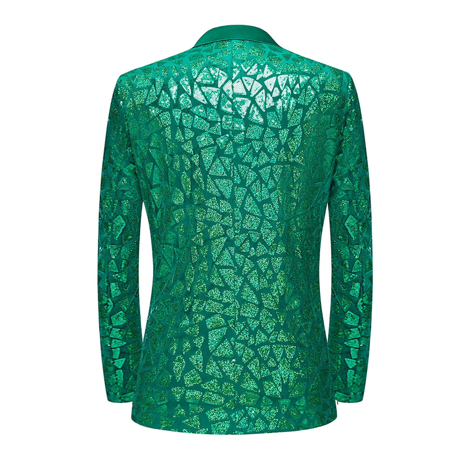 Beauty-Emily Men's Suit Jacket Triangle Sequin Evening Banquet ...
