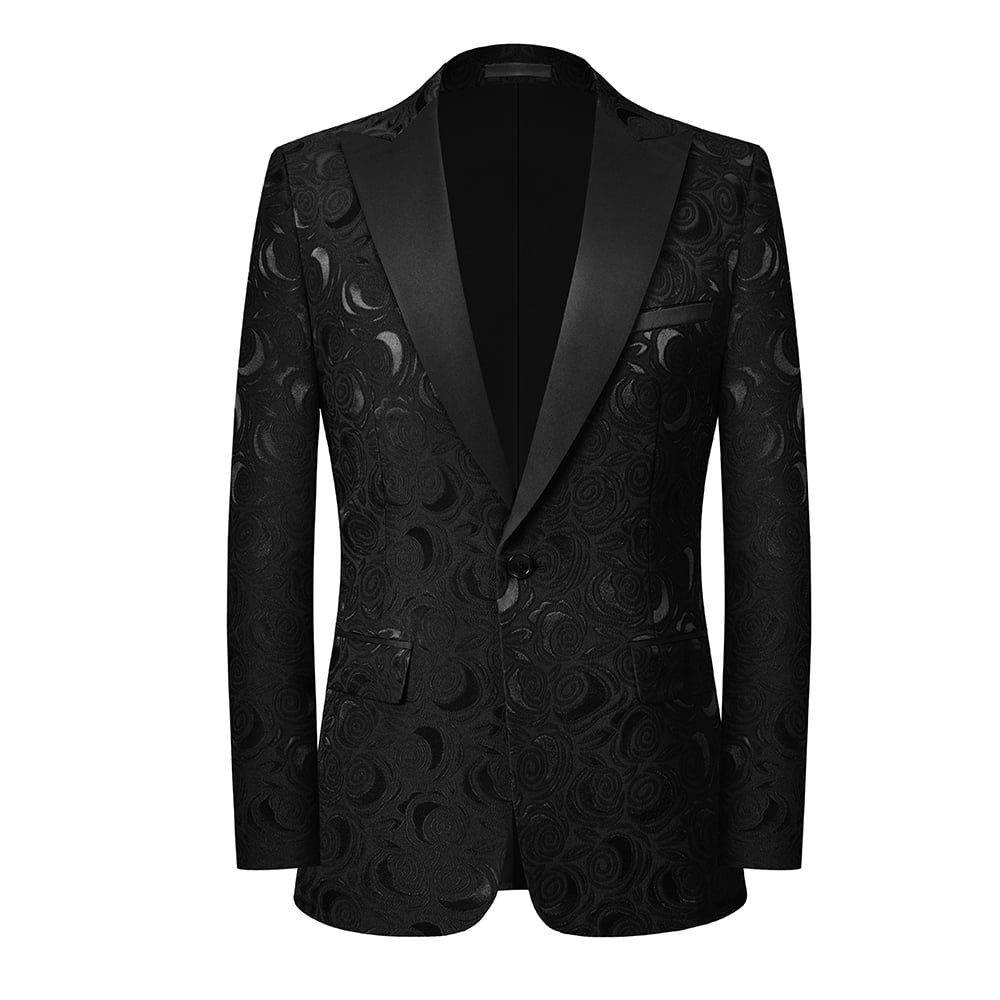 Beauty-Emily Mens 1 Piece Fit Suit Set, One Button Suit Jacket Formal ...
