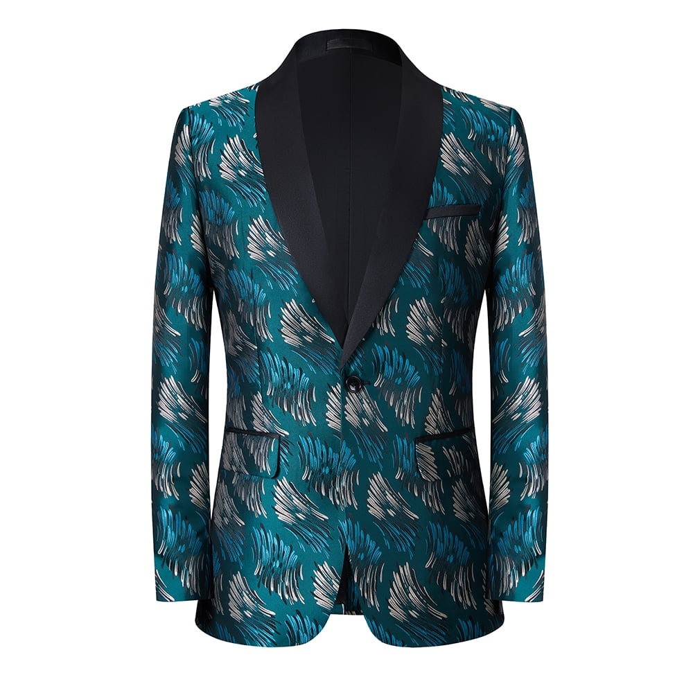 Beauty-Emily Mens 1 Piece Fit Suit Set, One Button Suit Jacket Formal ...