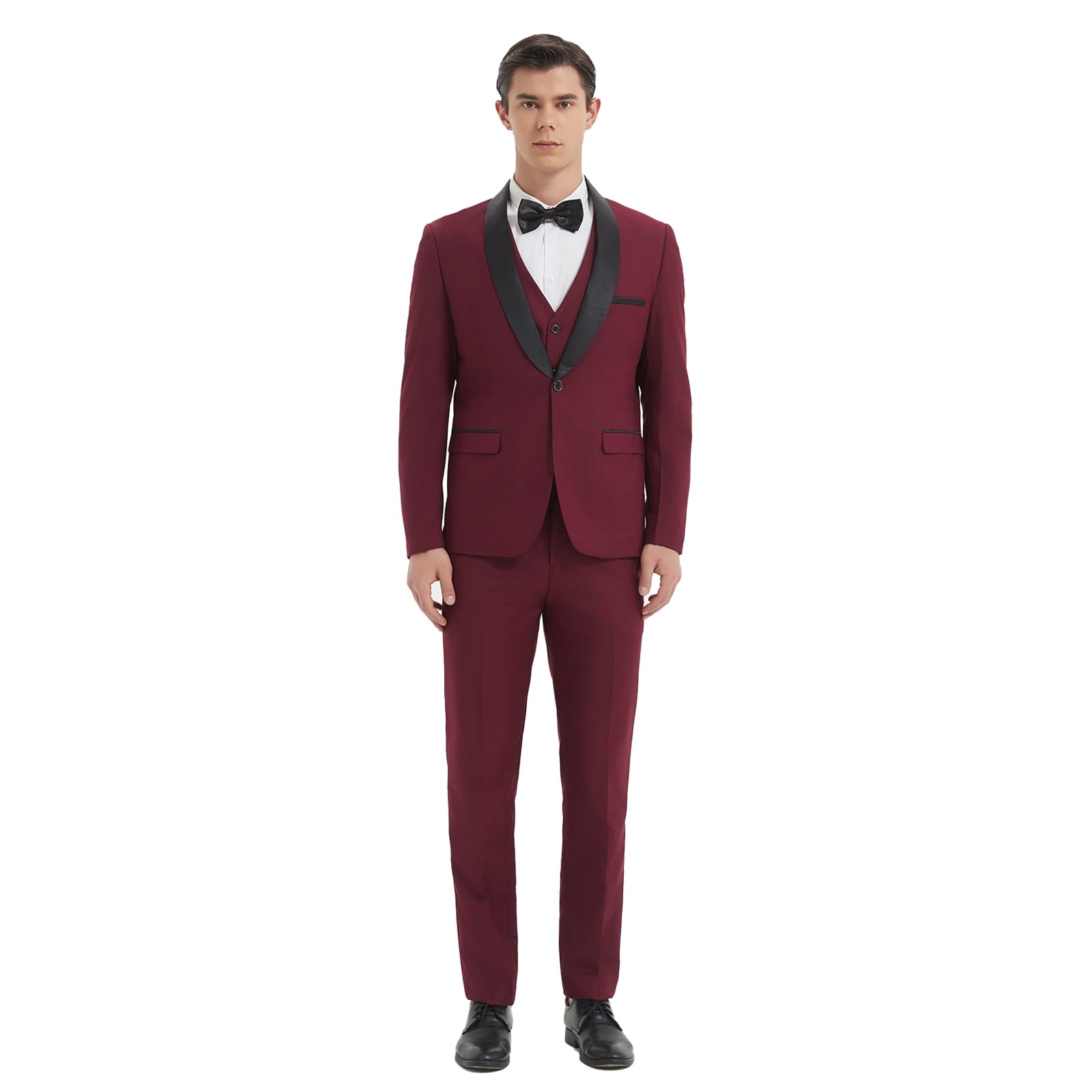 Beauty Emily New Men's Suit Korean Style Slim Fit 3-piece Suit Wedding ...