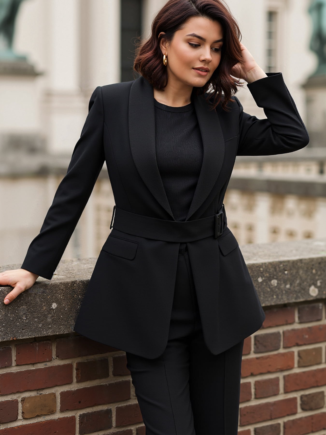 Beauty-Emily Women’s Red 2-Piece Suit Set, Slim Fit Blazer & Dress ...