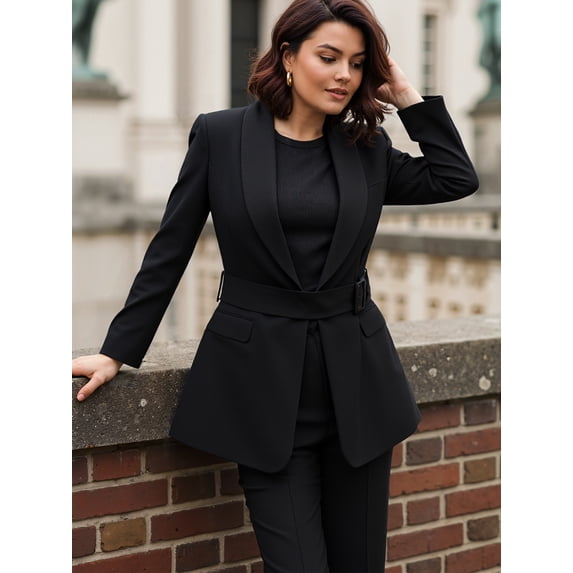 Beauty-Emily Women’s Red 2-Piece Suit Set, Slim Fit Blazer & Dress ...