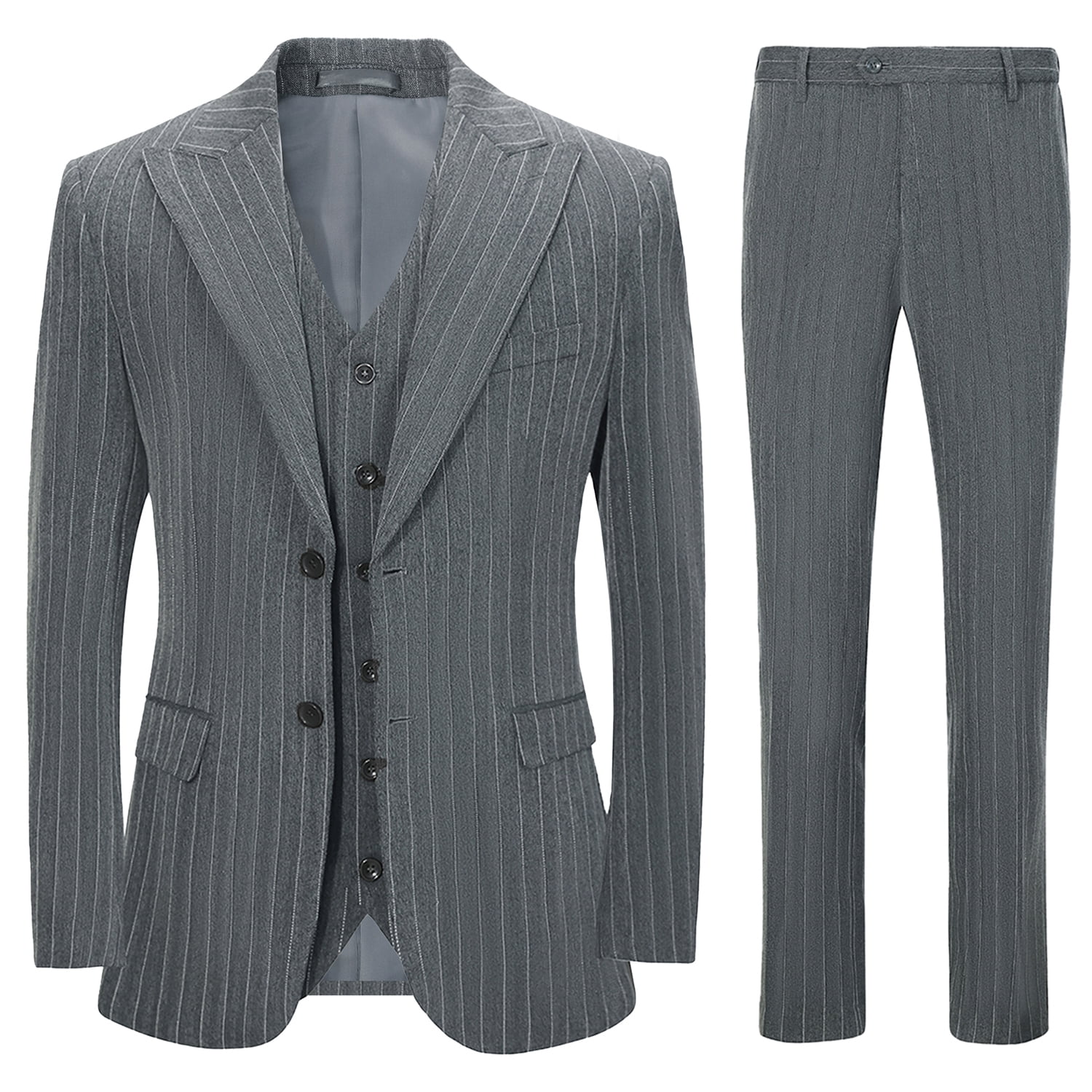 Beauty Emily's new men's suit, new vertical striped suit jacket, suit ...