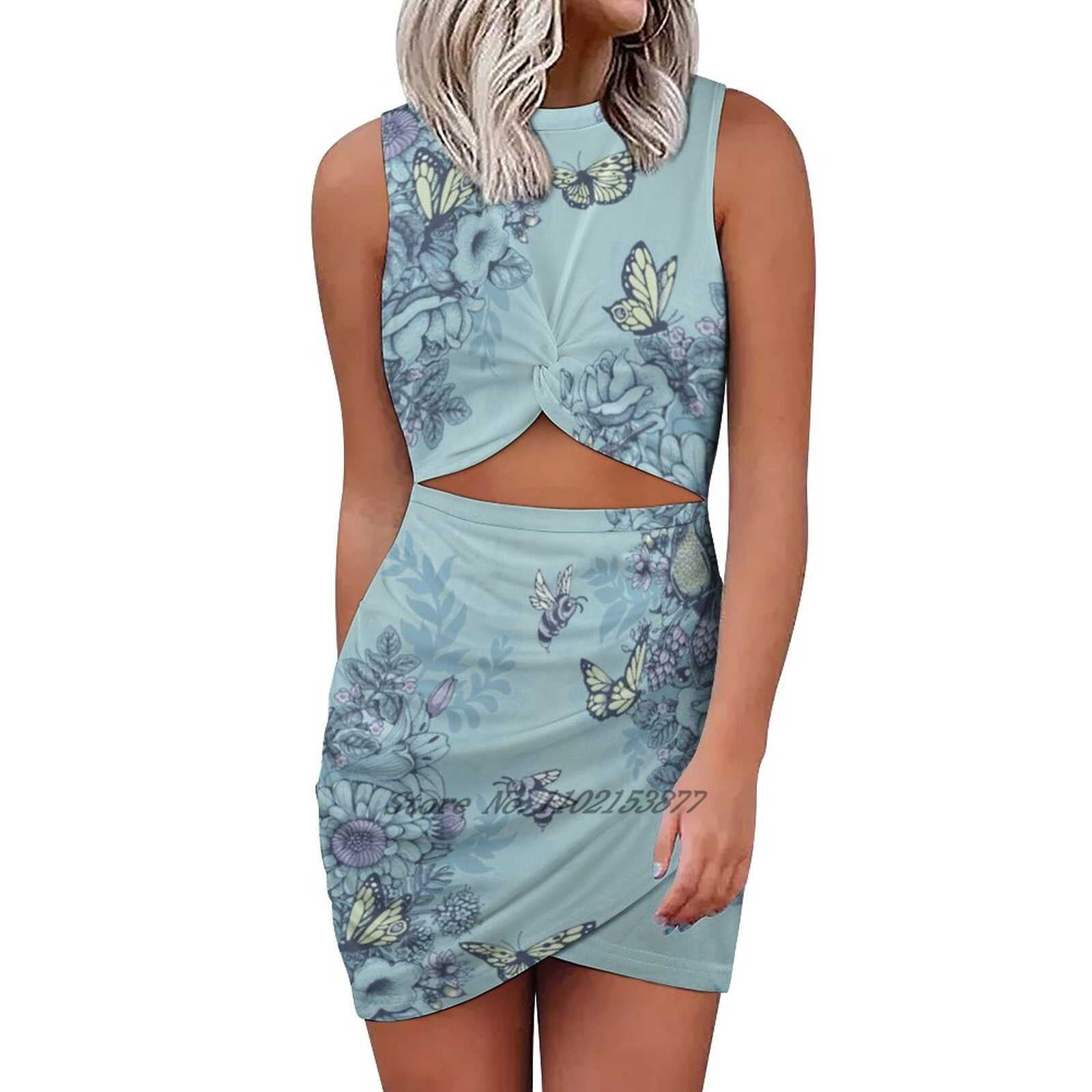 Beauty ( Eye Of The Beholder ) - Powder Blue Version Loose Pocket Dress Summer Sexy V Neck Dress ...