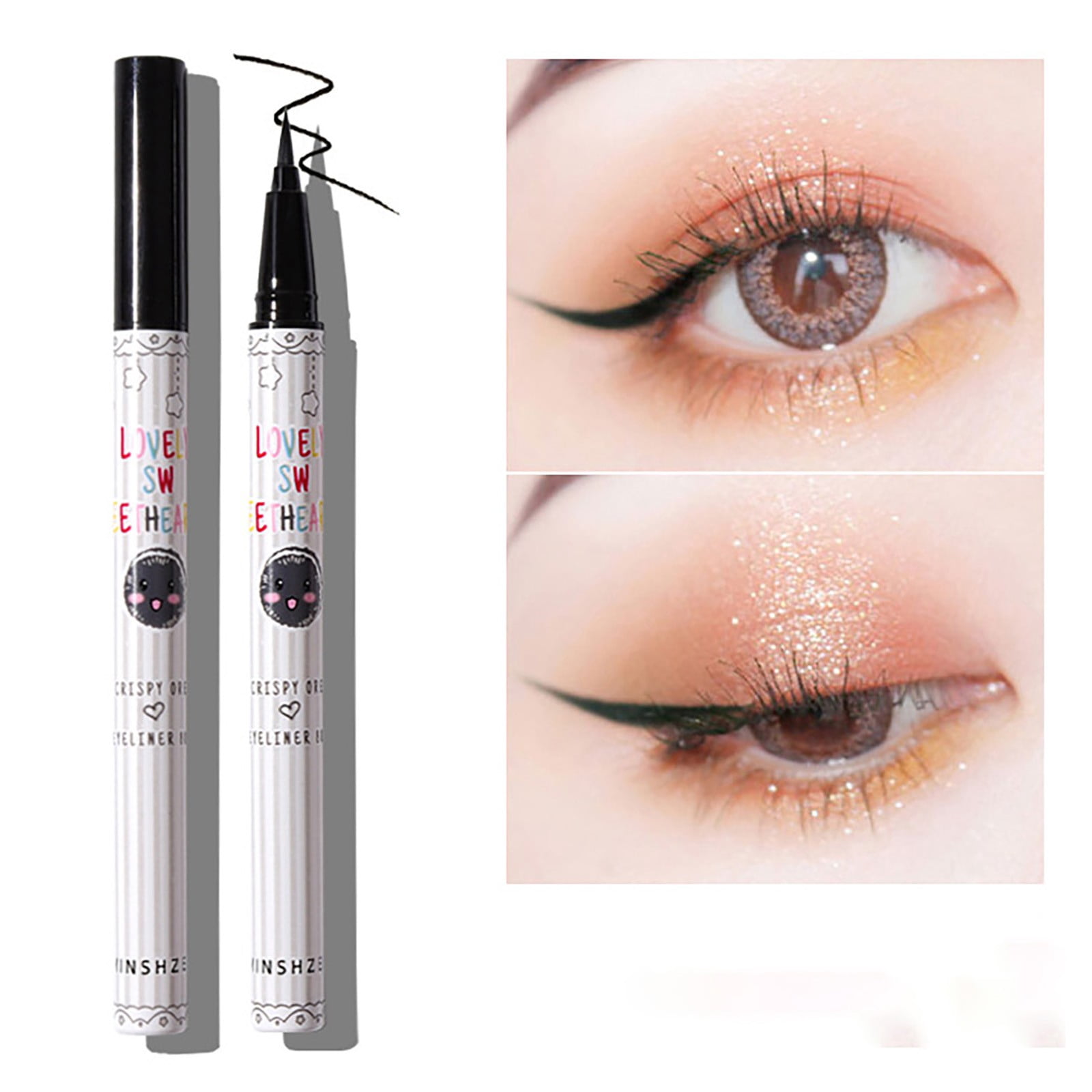 Beauty Eyeliner Stamp Eyebrow Pen Make up Brow Pencil Matte Color ...