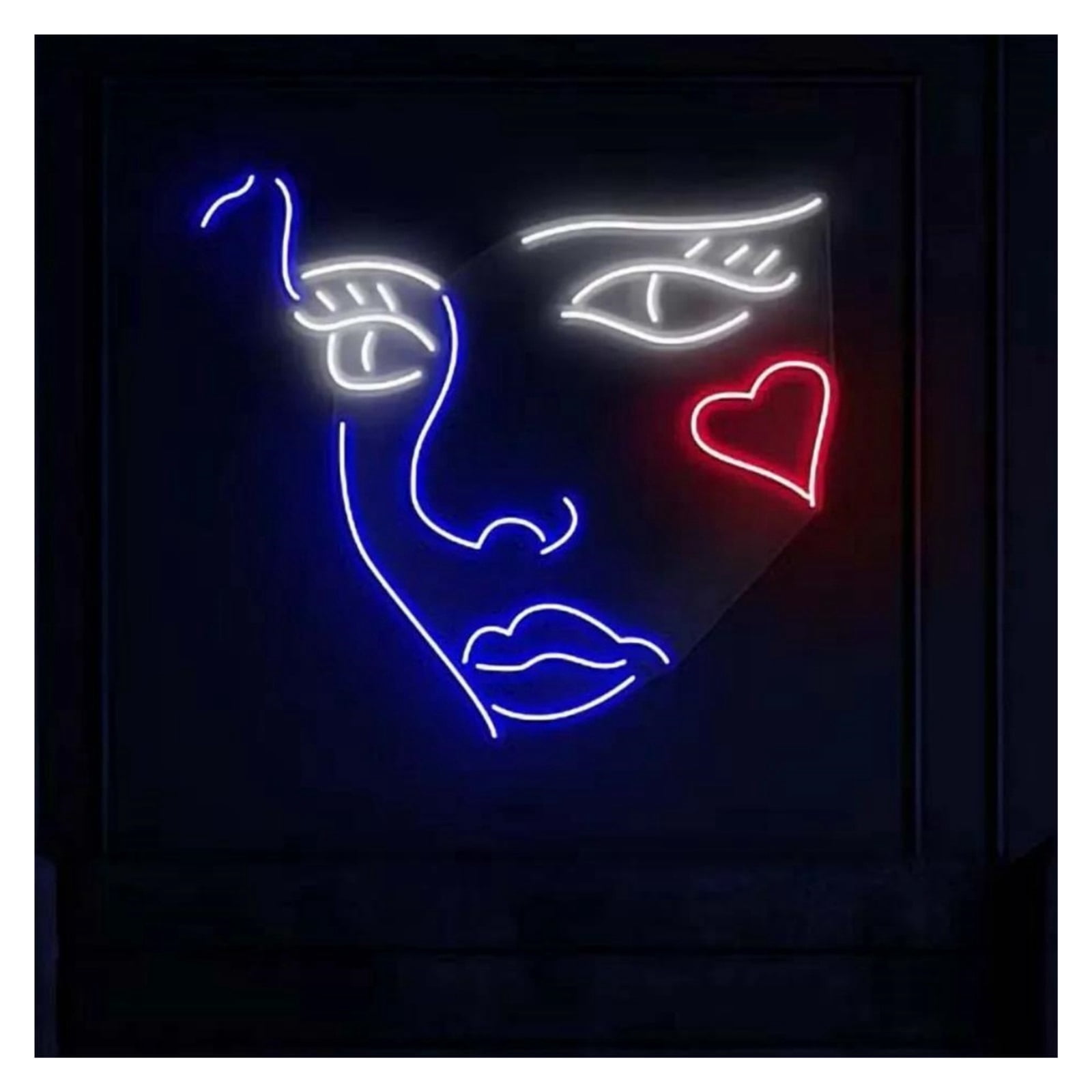Beauty Face Neon Sign USB Powered Adjustable Brightness Beauty Girl ...