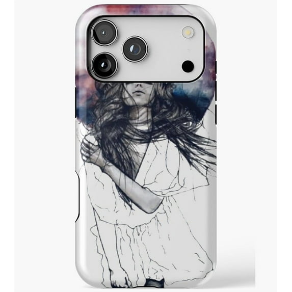 Beauty Girl In Black Dress Retro Artistic Portrait Illustration H16833 ...