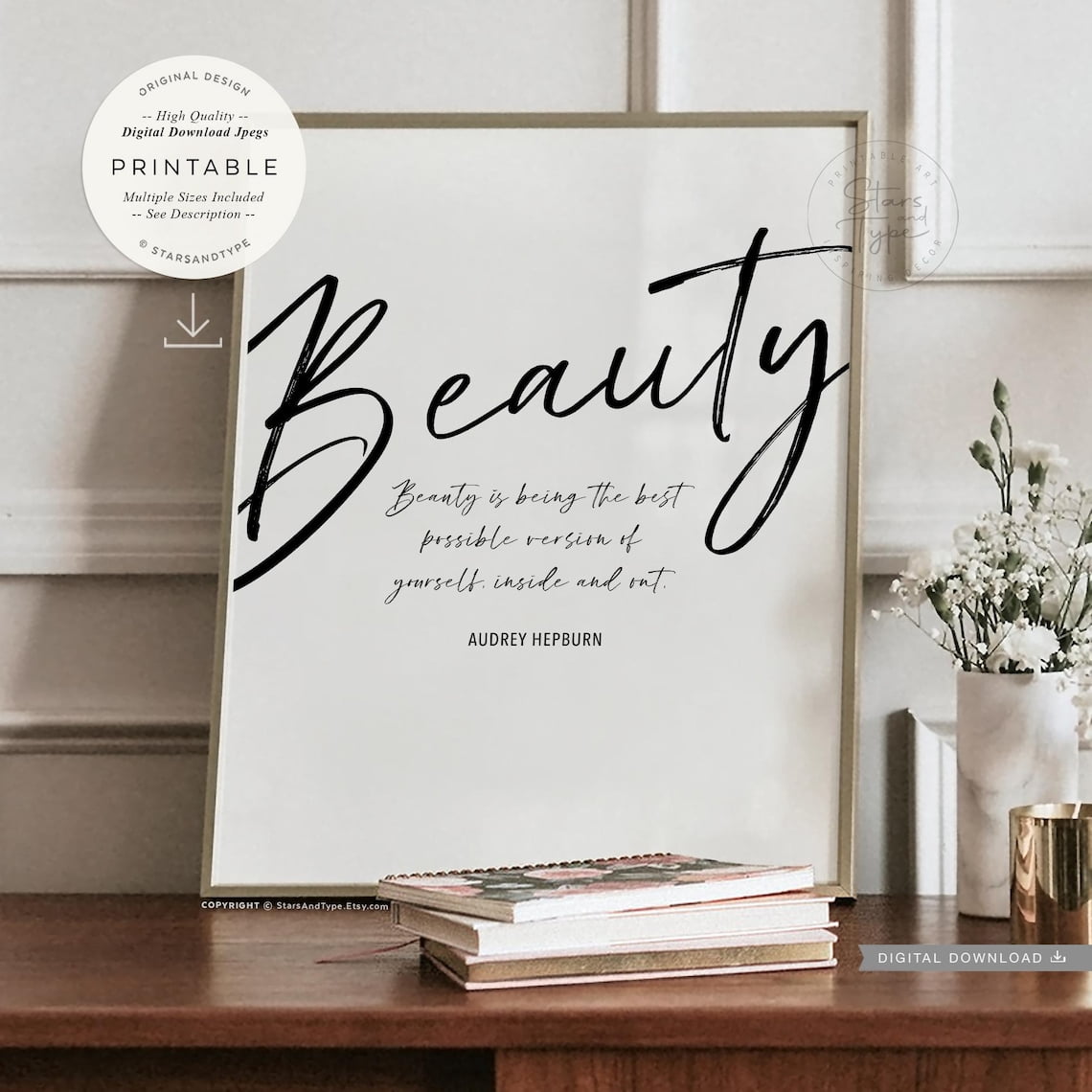 Beauty Is Being Yourself Quote Poster, Unframed Size 16x24 - Walmart.com