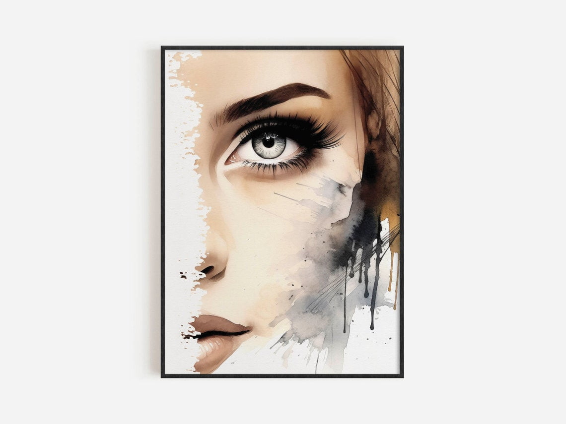 Beauty Lash Salon Decor Eyebrow Room Woman Face Esthetician Gift Eye ...