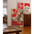 Beauty Magazine Retro Red Wall Art Poster Unframed Paper Print ...