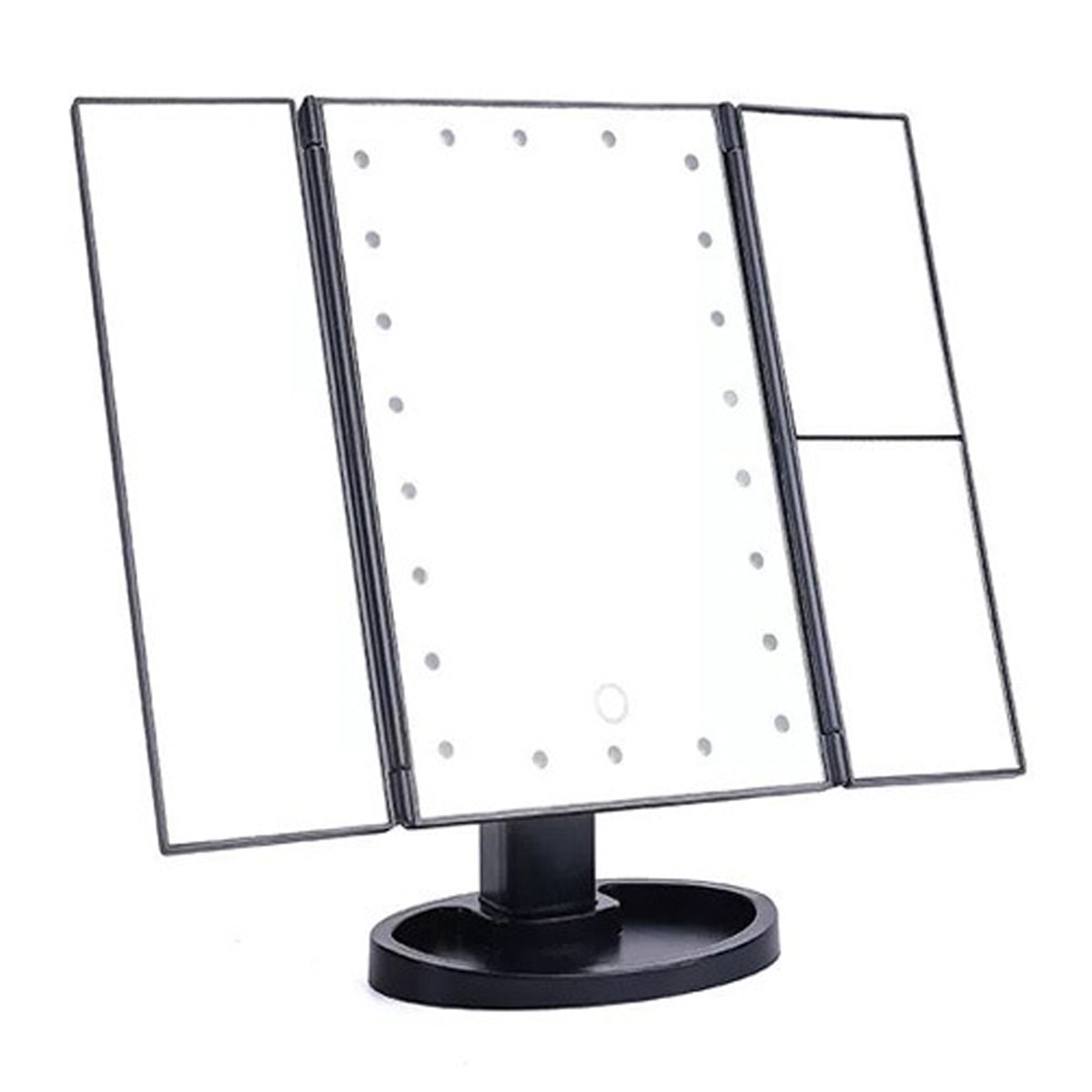 Beauty Mirror, LED Lights, Adjustable Touch Screen, Tri-Fold Vanity ...
